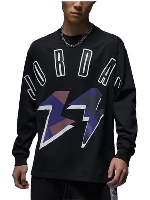 JORDAN Air Flight Mvp Long-sleeve T-shirt - Black/sail
