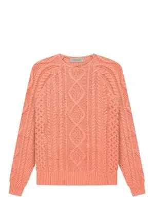 Fear Of God Fw22 Cable Knit Sweater - Orange