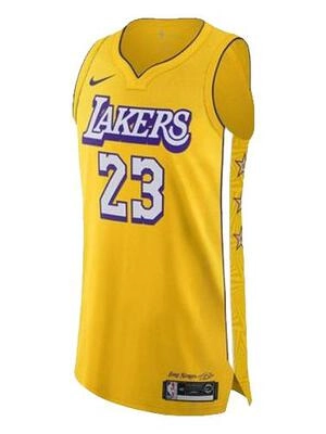 Nike Los Angeles Lakers Lebron James 2019-2020 Nba City Limited Jersey - Yellow