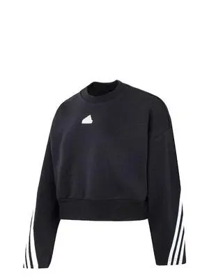 Adidas Future Icons 3-stripes Cropped Sweatshirt - Black