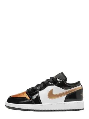 JORDAN 1 Low Se 'gold Toe' Sneakers - Black/gold