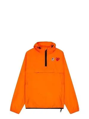 Play Comme Des Garcon X K-way Half Zip Jacket - Orange