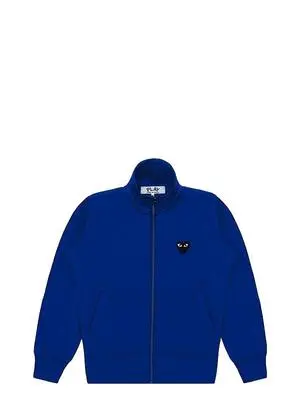 Play Comme Des Garcon Big Heart Zip Sweatshirt - Navy