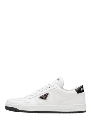 Prada PRADA Downtown Perforated Leather Sneakers White/black