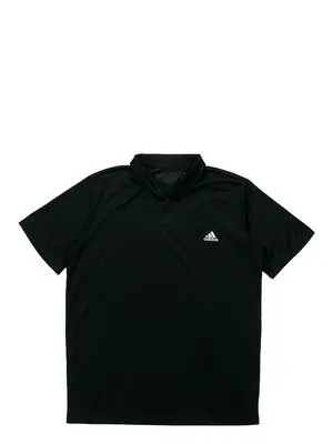 Adidas Fab Logo Applique Sports Breathable Short-sleeve Polo Shirt - Black