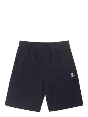 CONVERSE Embroidered Star Chevron Fleece Shorts - Black