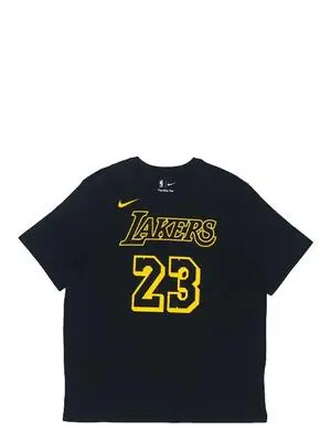 Nike Los Angeles Lakers Lebron James No. 23 Short Sleeve T-shirt - Black