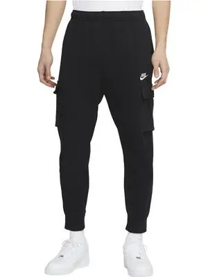 Nike Sportswear Club French Terry Casual Overall Ankle Banded Pants - Black