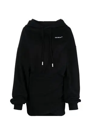 OFF-WHITE Off-White Logo-Embroidered Cotton Hoodie