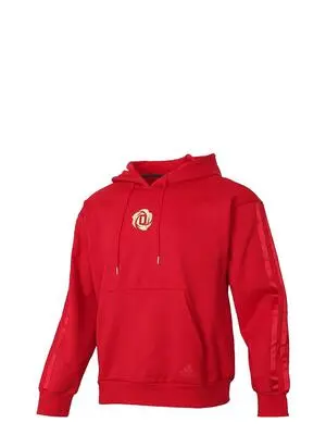 Adidas Cny Rose Sweat Printing Sports Pullover - Light Red