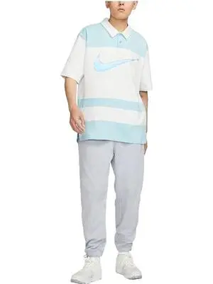 Nike Polo Shirt 'white Blue - White/blue