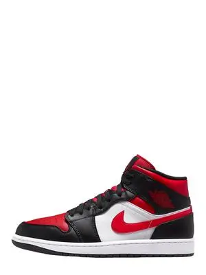 JORDAN 1 Mid "bred Toe" Sneakers - Red
