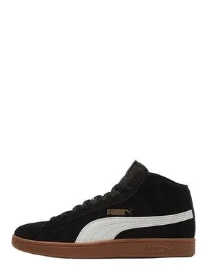 PUMA Smash V2 Mid Sneakers - Black/white/brown