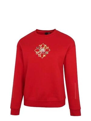 Adidas Crewneck Sweatshirt With Graphic Detail - Red