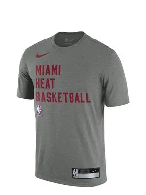 Nike Dri-fit Miami Heat Nba Practice T-shirt - Grey