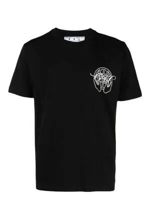 Off-White Logo Print Tee - Black/white