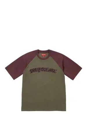 Supreme Ss26 Rhinestone Raglan S/s T-shirt - Olive
