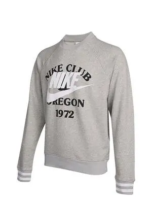 Nike As Nsw Trend Ft Crew Large Logo Alphabet Printing Knit Sports Round Neck Pullover - Multi-color