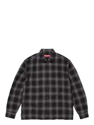 Supreme Ss26 Shadow Plaid Rayon Shirt - Black