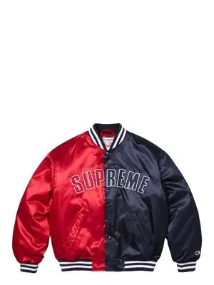 Supreme X Champion Satin Varsity Jacket - Multicolor