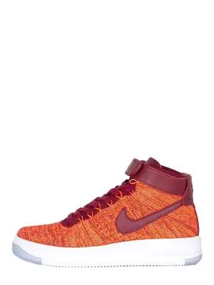 Nike Force 1 Flyknit High Top Sneakers - White