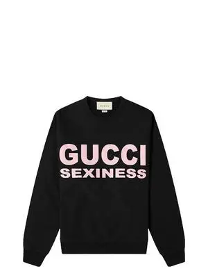 Gucci Sexiness Alphabet Printed Sweatshirt - Black