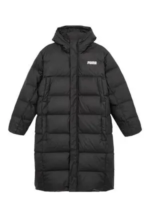 PUMA Long Oversized Down Coat - Black/white