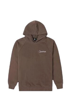 CONVERSE Raglan Elevated Hoodie Asia Sizing - Brown