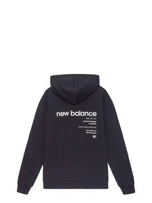 NEW BALANCE Logo Printed Hoodie - Black