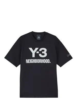 Adidas Y-3 X Neighborhood Logo Relaxed T-shirt - Black