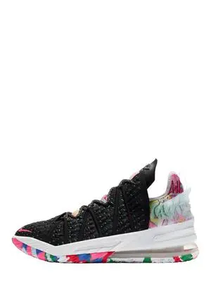 Nike Lebron 18 "james Gang" High Top Sneakers - Black/white/pink