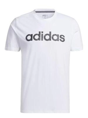 Adidas Neo Logo Alphabet Printing Sports Short Sleeve White T-shirt - Multi-color