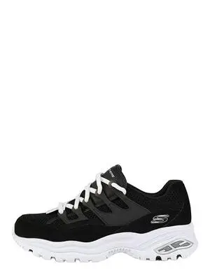 Sketchers Skechers D'Lites Low Top Lace-Up Sneakers Black