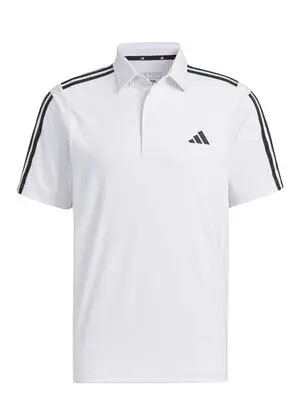 Adidas Heat.rdy 3-stripe Short Sleeve Polo Shirt Asia Sizing 'white - White/black