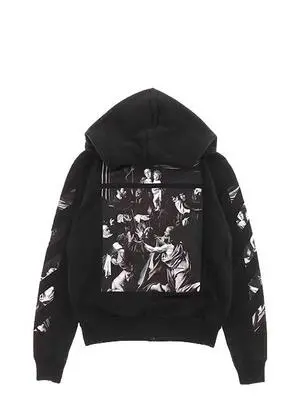 Off-White Caravaggio Square Slim Zip Hoodie - Black
