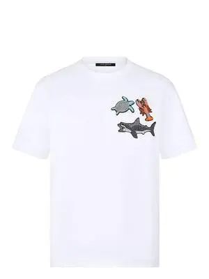 LOUIS VUITTON Animal Pattern Printing Short Sleeve - White