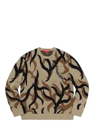 Supreme Tribal Camouflage Knit Sweater - Light Brown