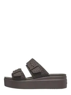 CROCS Brooklyn Platform Sandals With Adjustable Straps - Dark Brown