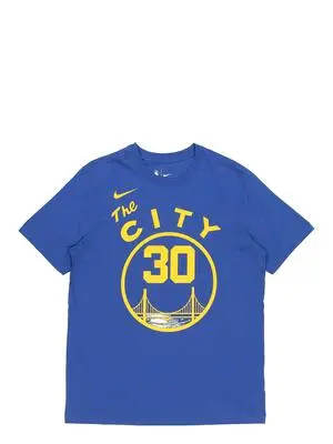 Nike Nba Basketball Sports Printing Short Sleeve Golden State Warriors Curry 30 T-shirt - Blue