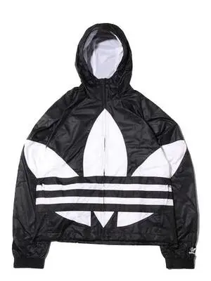Adidas Originals Big Trefoil Windbreaker Jacket - Black