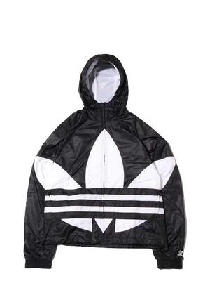 Adidas Originals Big Trefoil Windbreaker Jacket - Black
