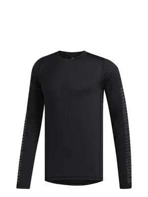 Adidas Alphaskin Graphic Long Sleeve T-shirt - Black
