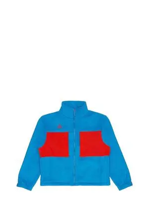 Nike Fleece Jacket With Contrasting Color Panels - Blue