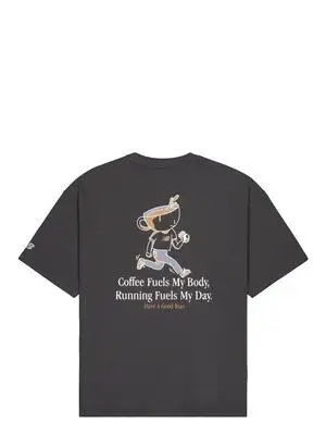 NEW BALANCE Coffee Graphic T-shirt Asia Sizing - Dark Grey