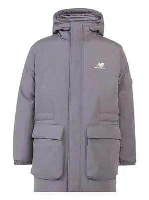 NEW BALANCE Windproof Long Down Jacket - Grey