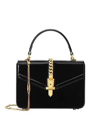 GUCCI Gucci Sylvie 1969 Leather Hand Bag Mini