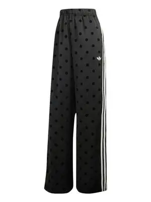 Adidas Satin Polka Dot Wide Leg Pants - Black