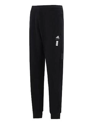 Adidas Wj Pnt Swt Martial Arts Series Logo Knit Bundle Feet Sports Pants/trousers/joggers - Black