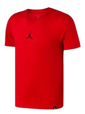 JORDAN Iconic Quick Dry Training Sports Short Sleeve - Red