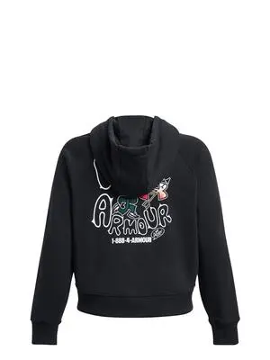 Under Armour Heavyweight Terry Hoodie With Graphic Detail - Black